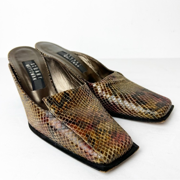 Stuart Weitzman | Shoes | Sz 7 Stuart Weitzman Vintage Snakeskin Mule ...